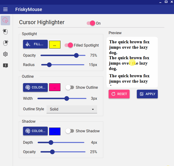 Mouse Highlighter - FriskyMouse