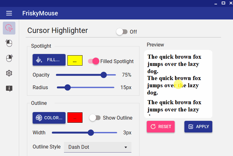 Mouse Highlighter - FriskyMouse